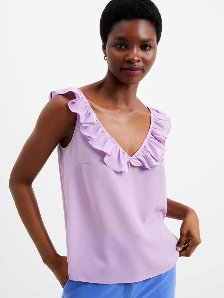 Recycled Crepe Ruffle Cami Top | French Connection EU