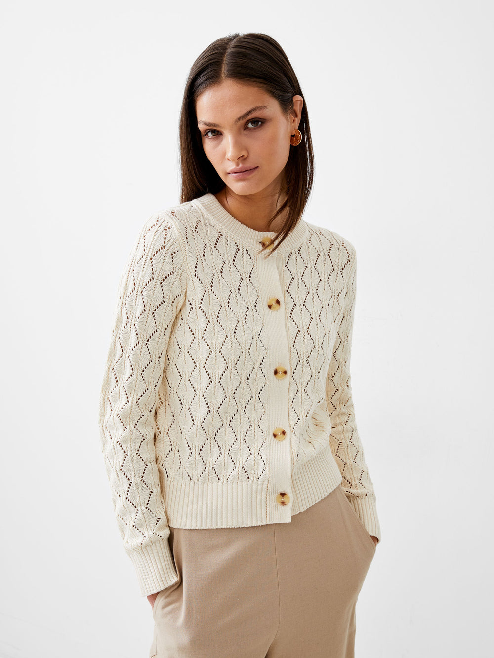 Knit Pointelle Cardigan | French Connection EU